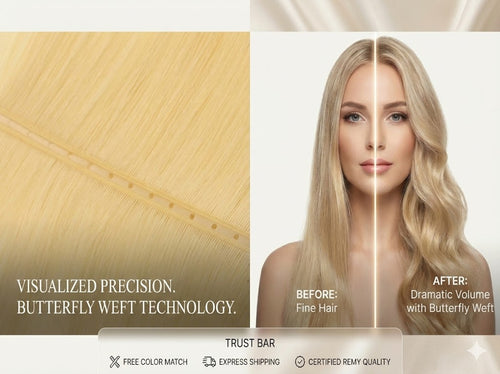 Butterfly Weft Extensions-Natural & Seamless Wefts For Salon ...